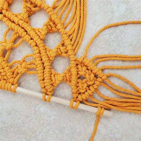 Macrame Pattern Macrame Semicircle Wall Hanging Step By Etsy