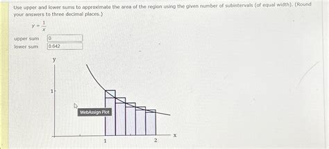 Solved Use Upper And Lower Sums To Approximate The Area Of