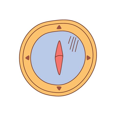 Yellow Compass Hand Drawn Doodle Isolated Icon 67476466 Vector Art At Vecteezy