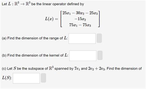 solved let l r3→r3 be the linear operator defined by
