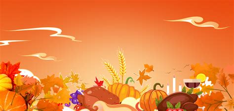 感恩节火鸡南瓜海报背景图片感恩节火鸡南瓜海报背景素材图片千库网