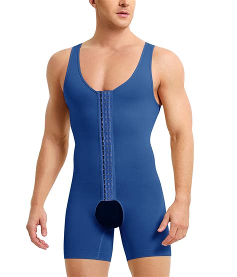 Ifkodei Men Shapewear Tummy Control Bodysuit Waist Trainer Full Body