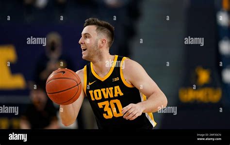 Iowa Guard Connor Mccaffery Plays During The Second Half Of An Ncaa