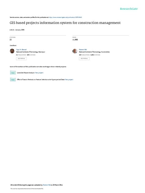 Gis Based Projects Information System For Construc Descargar Gratis