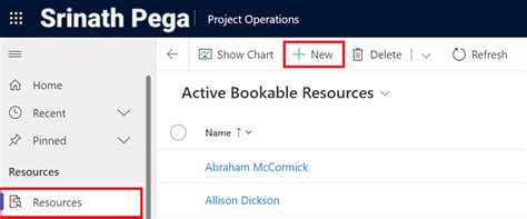Project Operations 4 Bookable Resources Srinath Pega