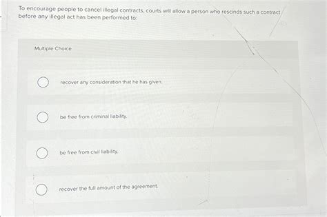 solved to encourage people to cancel illegal contracts