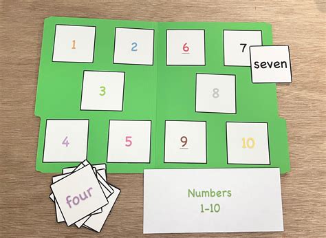 counting to 10 file folder games count and identify numbers set of 3