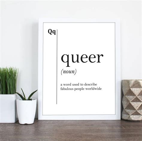 Queer Definition Lgbt Pride Lgbt Typography Art College Dorm Girl Dorm
