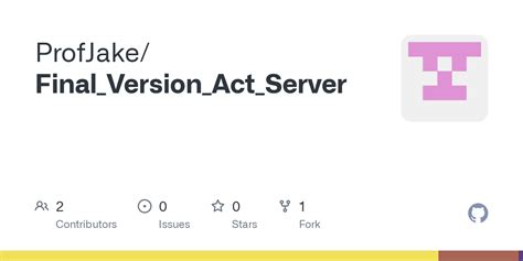 Github Profjake Final Version Act Server