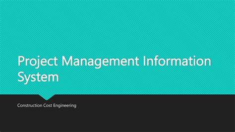 Project Management Information System Pptx