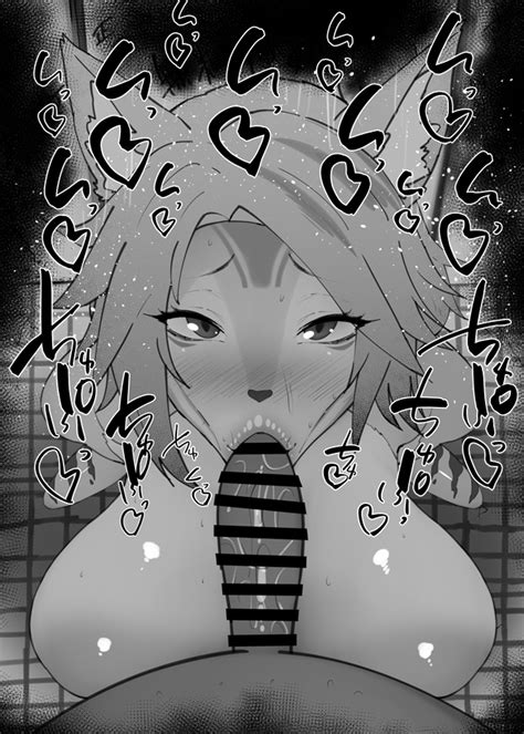 Rule 34 1boy 1girls Aniaml Ears Big Breasts Big Penis Black And