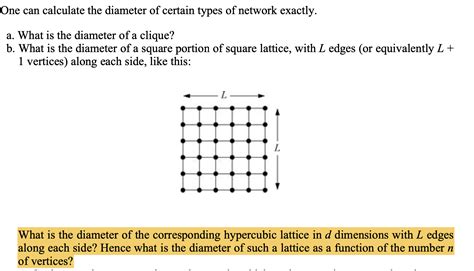 Solved One Can Calculate The Diameter Of Certain Types Of Chegg Com
