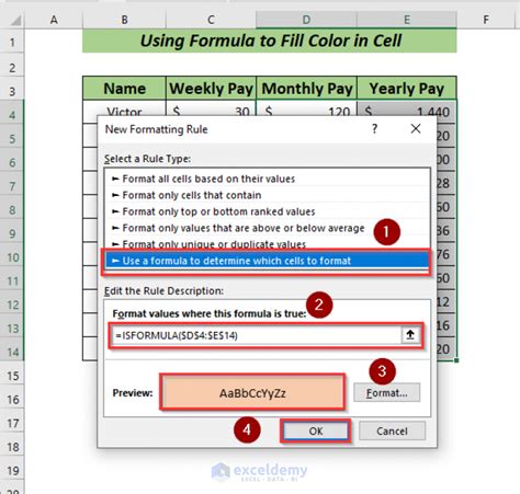 How To Fill Color In Excel Cell Using Formula 5 Easy Ways Exceldemy