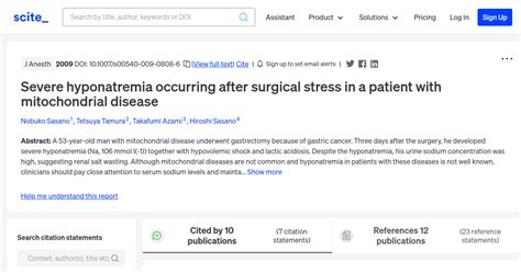 Severe Hyponatremia Occurring After Surgical Stress In A Patient With