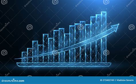 Polygonal Vector Illustration Of Analytical Graphics Stock Illustration