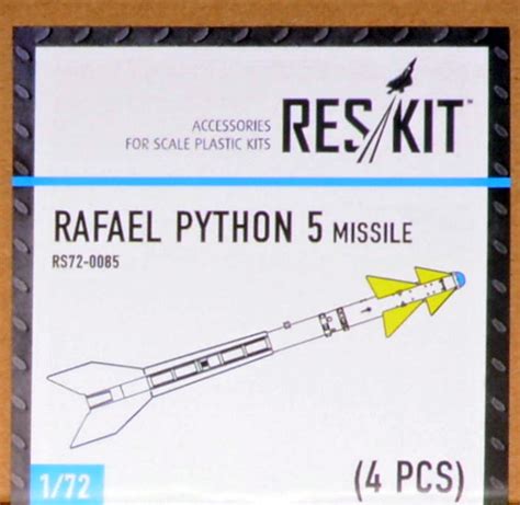 Modelimex Online Shop 1 72 Rafael Python 5 Missile 4 Pcs Your Favourite Model Shop
