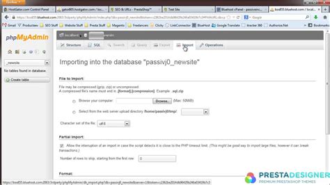 How To Transfer PrestaShop 1 5 From One Host To Another YouTube
