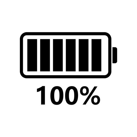 Battery Icon 100 Percent Battery Icon 56874330 Vector Art At Vecteezy