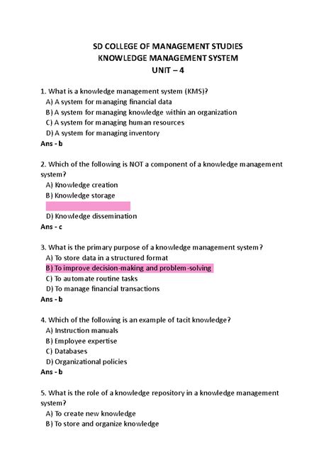Bca Kms Knowledge Mngment System From Bca 6th Sem Sd College Of