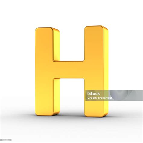 클리핑 패스와 함께 골드 편지 H 알파벳 H에 대한 스톡 사진 및 기타 이미지 알파벳 H 0명 3차원 형태 Istock