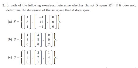 Solved In Each Of The Following Exercises Determine Chegg