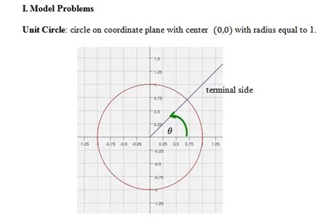 Unit Circle Worksheet With Answers Find Angle Based On End Coordinates Terminal Angles Sine