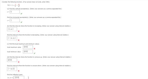 Solved Consider The Following Function If An Answer Does Chegg
