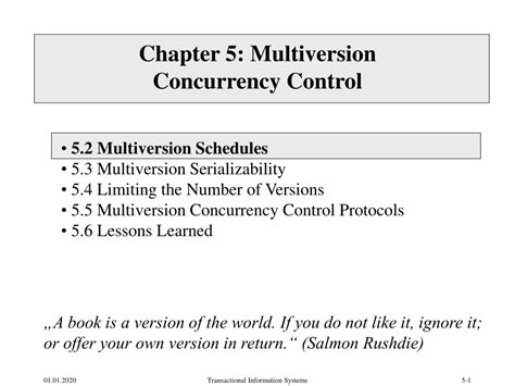 Ppt Chapter 5 Multiversion Concurrency Control Powerpoint