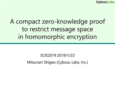 A Compact Zero Knowledge Proof To Restrict Message Space In Homomorphic