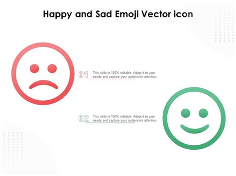 Happy And Sad Emoji Vector Icon Ppt Powerpoint Presentation Slides
