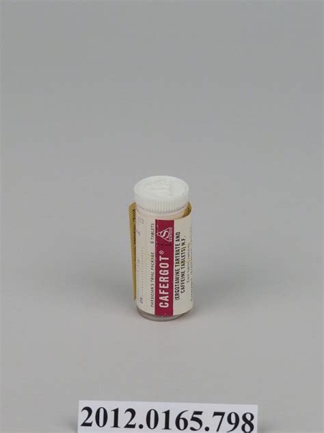 Cafergot Ergotamine Tartrate And Caffeine Tablets Physicians Trial