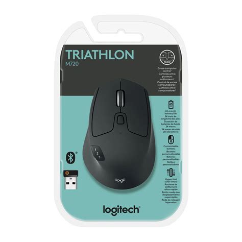 Mouse Office Logitech M720 Preto Bluetooth