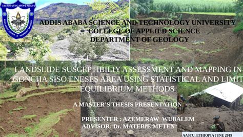 PDF Azmeraw Thesis Presentation On Landslide Susceptibility And Slope Stability Analysis Using