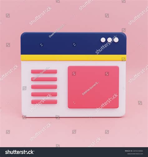D Rendering Web Dashboard Illustration Stock Illustration Shutterstock