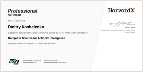Dmitry Koshelenko On Linkedin Ai Harvardx Cs50 Machinelearning