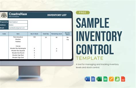 Inventory Control Sheet Template In Word PDF Google Docs Download Template Net
