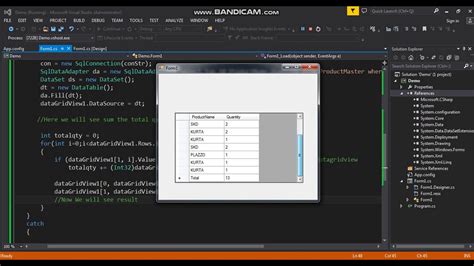 How Find The Sum Of All DataGridView Column Values In C Windows Application YouTube