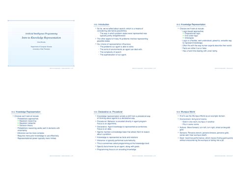 Introduction To Knowledge Representation Lecture Slides Cs 662 Docsity