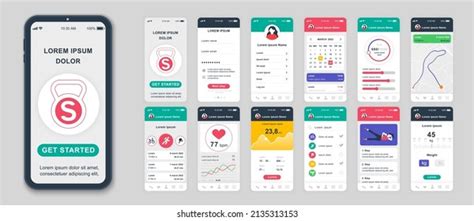 Set Ui Ux Gui Screens Delivery Stock Vector Royalty Free Shutterstock