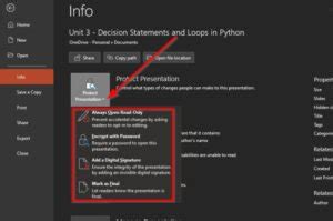 How To Make PowerPoint Read Only And Uneditable