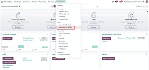 Reconciliation Models Odoo 17 Accounting Book