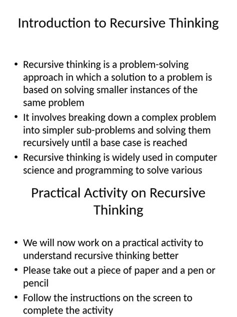 Recursion Pdf Recursion Algorithms
