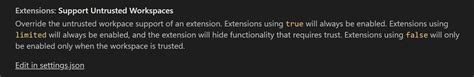 Typo In Extensionssupportuntrustedworkspaces Description · Issue