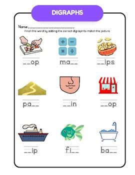 Digraphs Practice Pages By Peaches For Primary Tpt