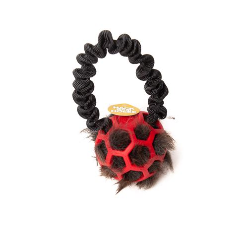 Bungee Ring Black Hol Ee Roller Red S Natural Fur 4woofz