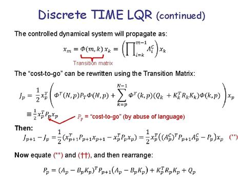 Discrete Time Optimal Control Given A Dynamical System