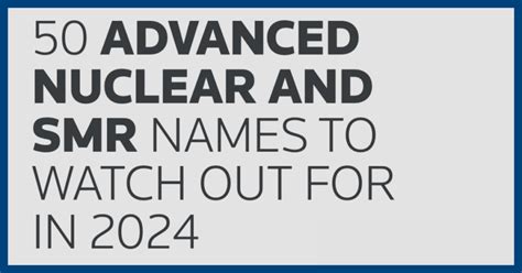 2024 Nuclear Smr Innovators Industry Leaders And Progress Accelerant