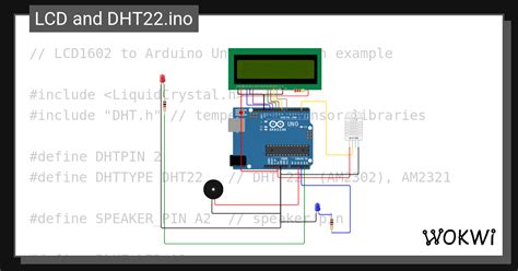 LCD And DHT Ino Wokwi Arduino And ESP Simulator