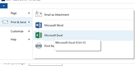 Disable Print Send To Microsoft Excel From Page Mibuso Com