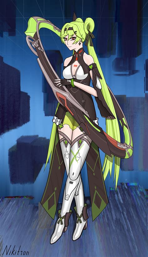 Ai Hyperion Lambda And Ai Hyperion Lambda Honkai And 1 More Drawn By